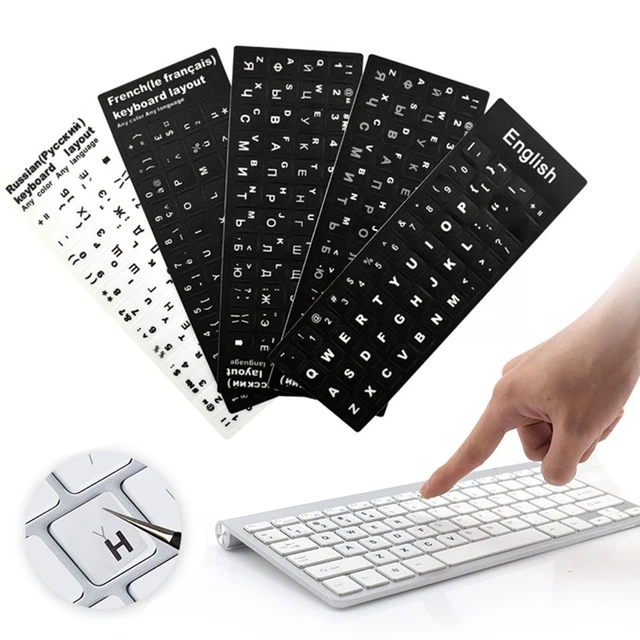 LAPTOP KEYBOARD RUSSIAN Letter Keyboard Stickers Spanish Alphabet ...