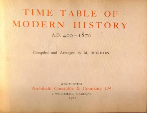 TIME TABLE OF Modern History A.D. 400 - 1870 £20.00 - PicClick UK