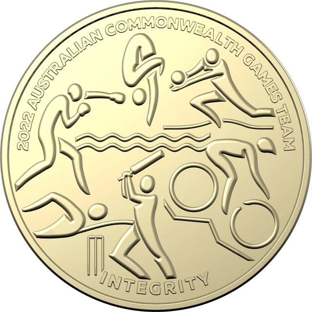🥇AUSTRALIAN ONE DOLLAR $1 coin - 2022 Commonwealth Games Team #2 ...