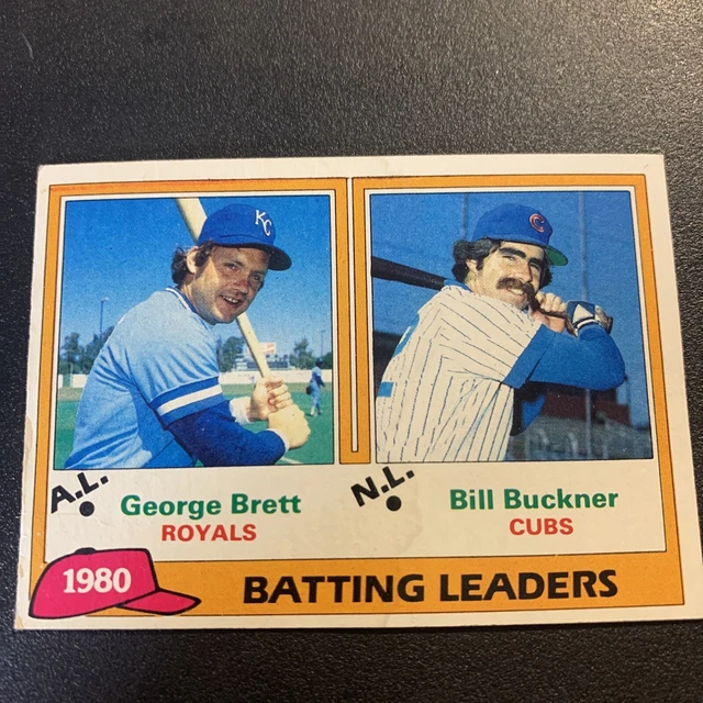 TOPPS 1980 BATTING Leaders - George Brett/Bill Buckner Chicago Cubs KC ...