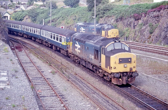 ORIGINAL 35MM SLIDE BR Class 37 no.37415 & 37417 at Kyle +rights for ...