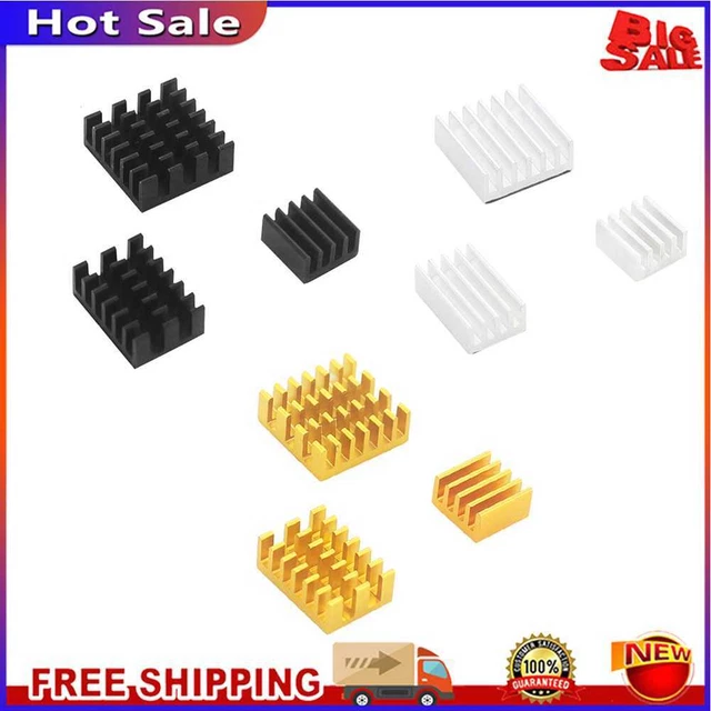 3PCS SET ALUMINUM Heatsink for Raspberry Pi 4B Cooler Heat Sink Cooling Radiator EUR 5,46 ...
