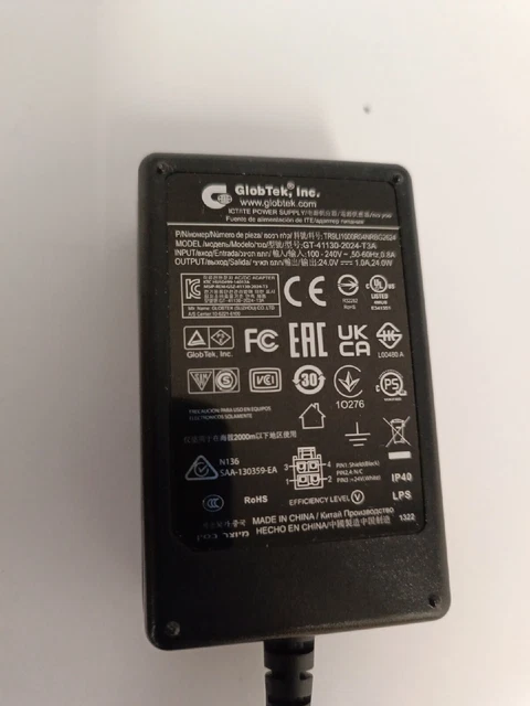 GLOBTEK GT-41130-2024-T3 TR9CI1000KCPNRVB2449 24V 1A Power Supply ...