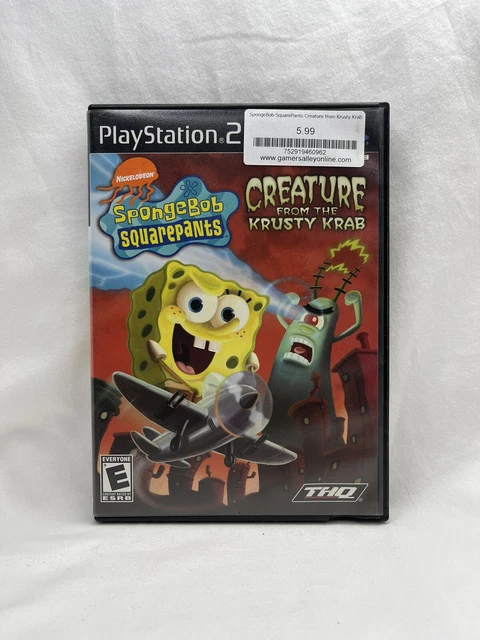 SPONGEBOB CREATURE FROM the Krusty Krab Sony PlayStation 2 PS2 Complete ...