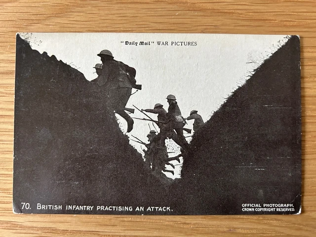 WW1 PATRIOTIC POSTCARD. British Infantry... Daily Mail Battle Pictures ...