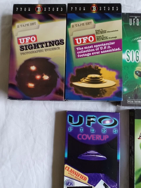 COLLECTION OF UFO VHS Tapes alien autopsy, from beyond, UFO's are real ...
