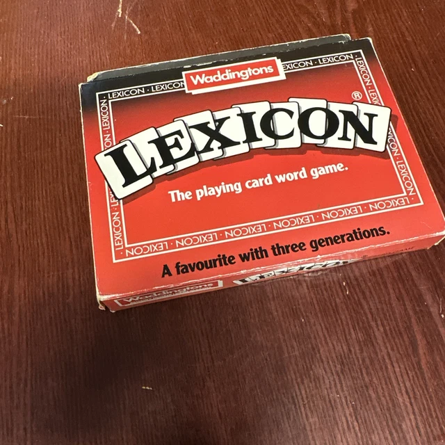 VINTAGE 1988 LEXICON Card Game Waddingtons Word Making Letter Family ...