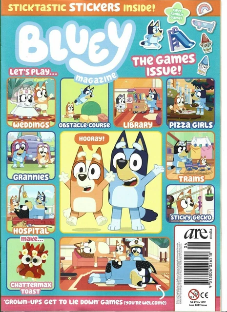BLUEY MAGAZINE ISSUE June 2022 The Game Issue with Stickers Inside NEW ...