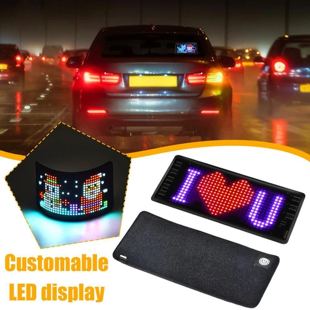 LED MATRIX PANEL USB Scrolling Bright Car RGB Light APP Signs Control ...