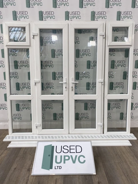 EUROCELL UPVC PVCU French Doors White Sidelights External Exterior ...
