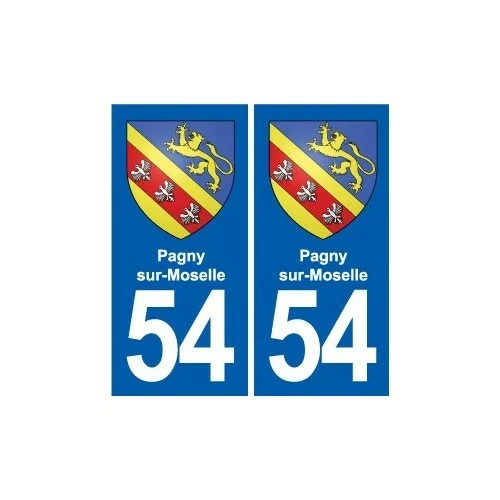 54 PAGNY-SUR-MOSELLE BLASON autocollant plaque stickers ville - Angles : droits EUR 3,99 ...