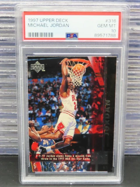 1997-98 UPPER DECK Michael Jordan #316 PSA 10 Chicago Bulls EUR 42,41 ...