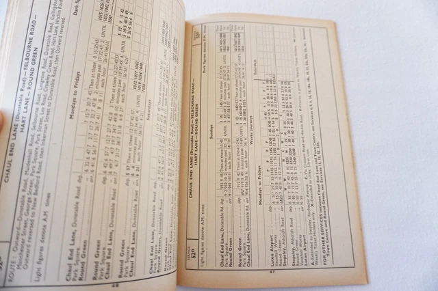 1949 LUTON & District Bus Timetable Eastern National Dunstable Leagrave ...