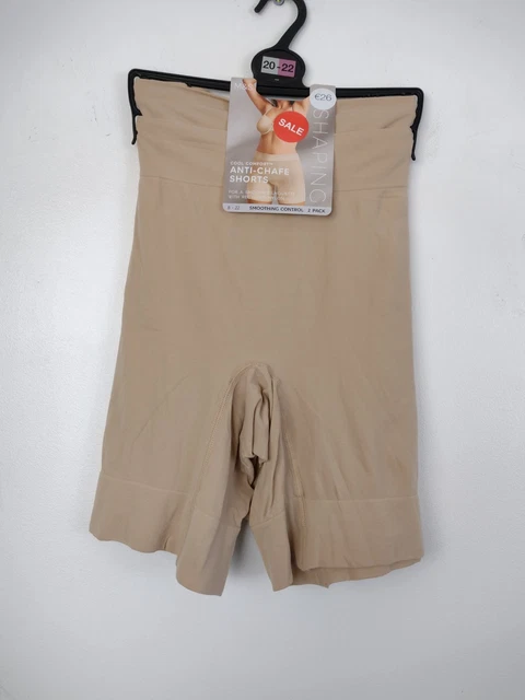 M&S WOMENS 4PCS Anti-Chafe Shaping Shorts Beige Smoothing NEW £20.00 ...