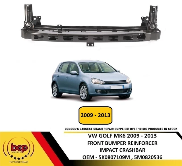 VW GOLF MK6 2009 - 2013 Front Bumper Reinforcement Impact Crash Bar ...