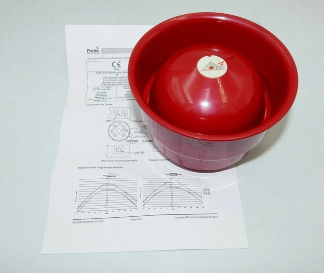 PROTEC 6000/SSR2 ADDRESSABLE Fire Alarm Sounder Red EUR 14,06 - PicClick FR