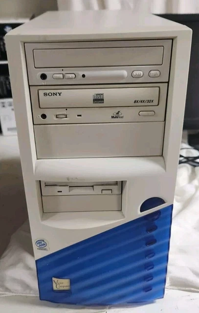 VINTAGE VICTOR COMPUTER Desktop Tower Intel 3.5 Floppy As IS Parts ...