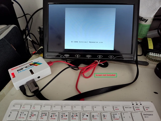RASPBERRY PI WITH ZX Spectrum Emulator SD card & Keyboard with Spectrum ...