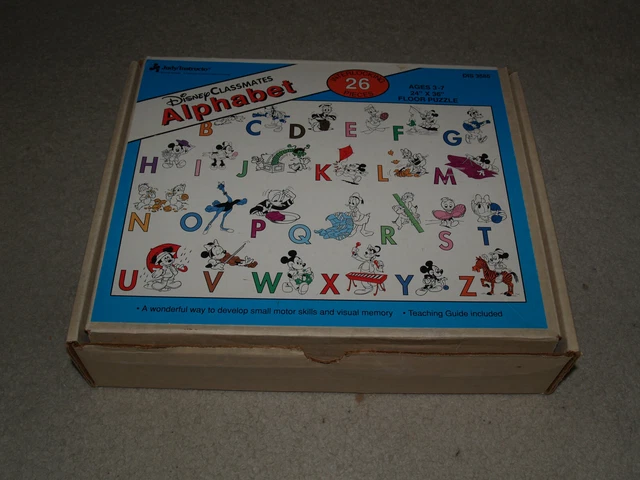 DISNEY CLASSMATES ALPHABET 24" x 36" Floor Puzzle 1991 Judy/Instructo ...