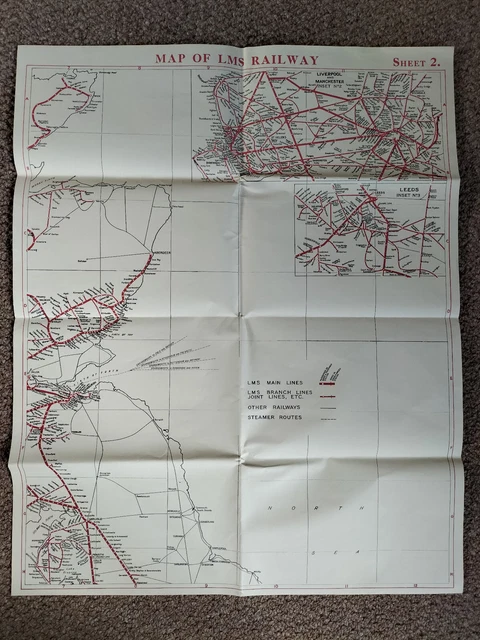 Map Of Lms Railway IN VENDITA! - PicClick IT