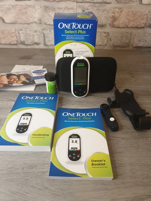 ONE TOUCH SELECT Plus Blood Glucose Meter Monitor-Lifescan- Complete ...