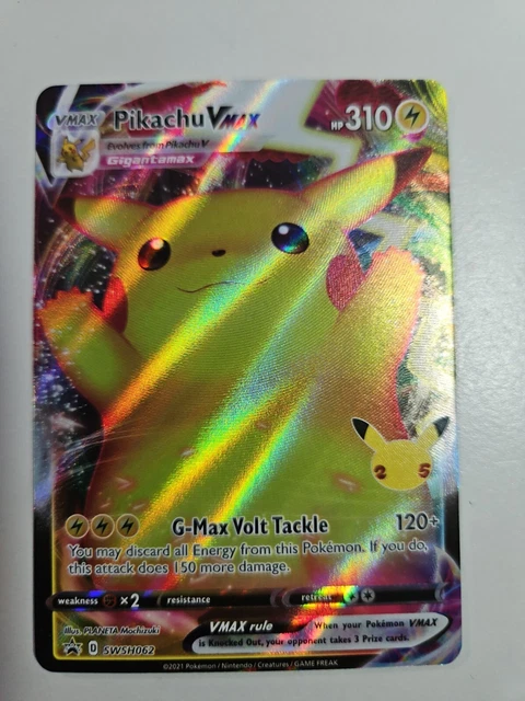 POKÉMON TCG PIKACHU VMAX SWSH Black Star Promos SWSH062 Holo Promo $2. ...