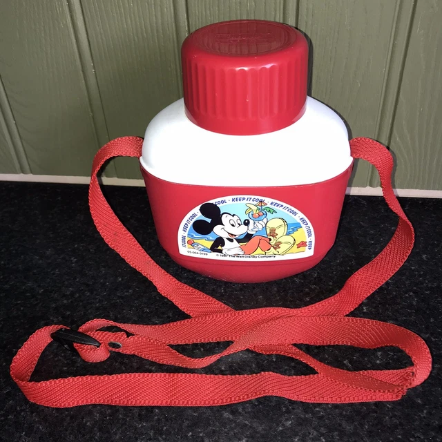 VINTAGE MICKEY MOUSE Thermos Flask 1987 The Walt Disney Company FOR ...