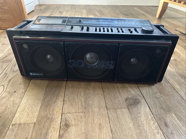 HITACHI 3D SUPER Woofer Boombox Model TRK-7620E Vintage 1980s Classic ...