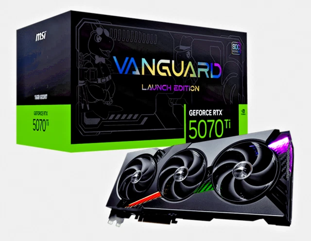 MSI GEFORCE RTX 5070 Ti VANGUARD SOC Launch Edition 16GB GDDR7 "30 DAY RETURNS" $2,382.59 ...