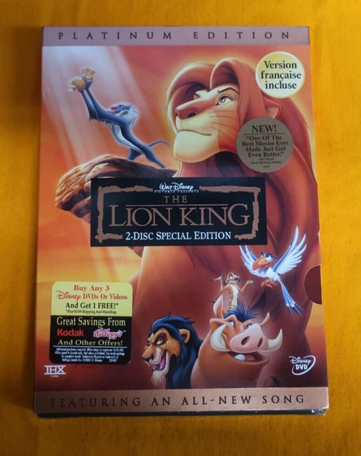 LION KING PLATINUM Edition Canadian Region 1 *SEALED DVD* £30.00 ...