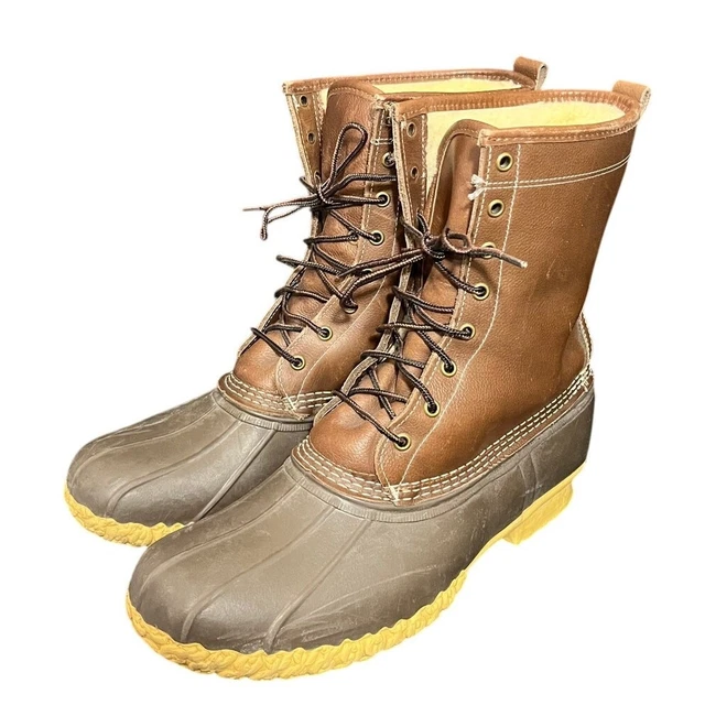 LL BEAN 10& Shearling Lined Hunting Duck Boots Size Men’s 13 M Brown ...