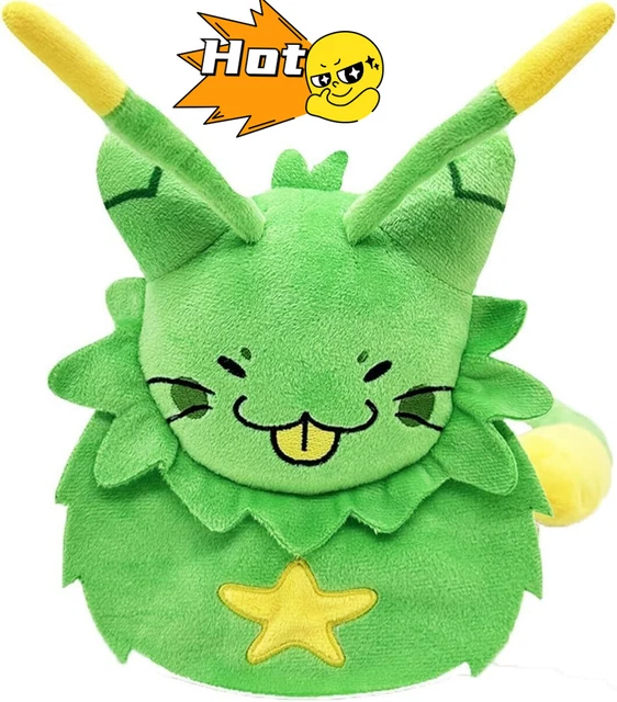 2024 REGRETEVATOR GNARPY Plush Toy Game Periphery Green Cat Soft Doll ...