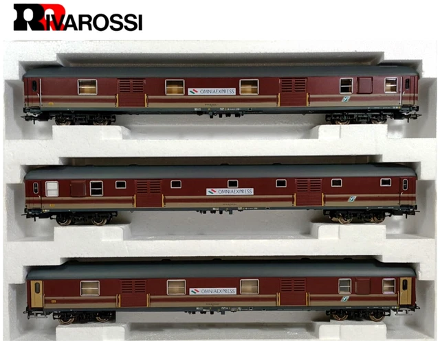 RIVAROSSI R3697, FS Set n°3 Carrozze Bagagliaio Tipo UIC-X '70 "OMNIA EXPRESS" EUR 139,00 ...