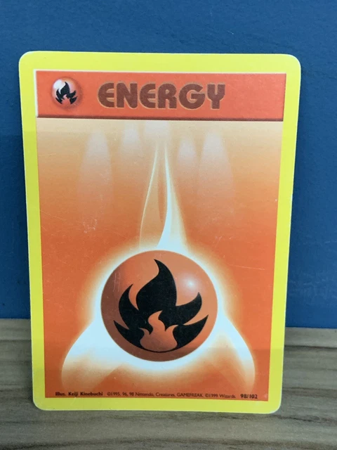 POKEMON CARD - Fire Energy 98/102 - Common - Base set - Trainer - WOTC ...