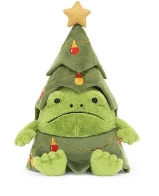 JELLYCAT CHRISTMAS TREE Ricky Rain Frog plush doll With Tag+ Dust Bag ...