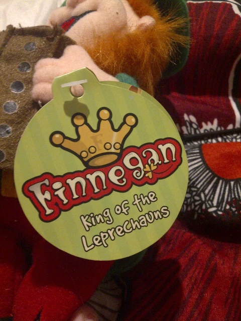 ALLIED IRISH LUCKY Finnegan Leprechaun Playing Accordion Soft Toy Tags ...