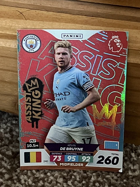 KEVIN DE BRUYNE Panini Adrenalyn XL PLUS 2023 ASSIST KING #240 ...