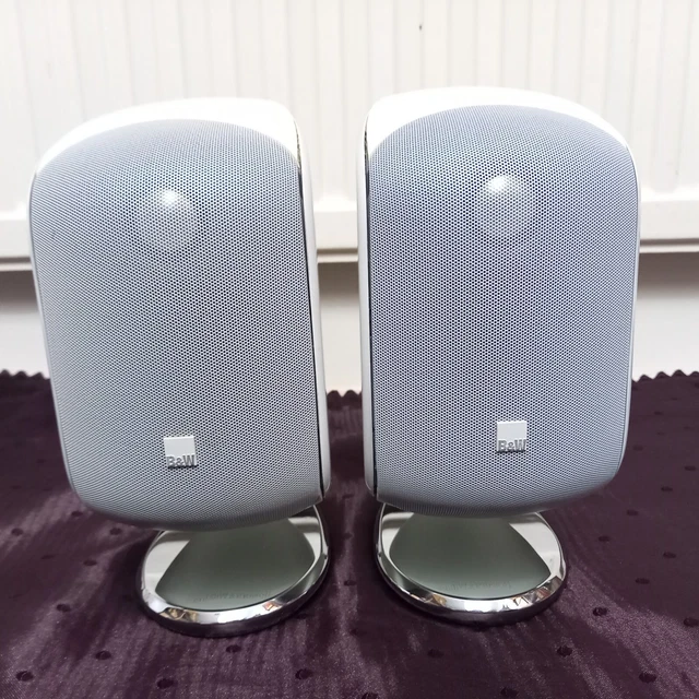 100W WHITE B&W M1 bowers & wilkins BOOKSHELF speakers SURROUND satellite 8 ohms £149.00 ...