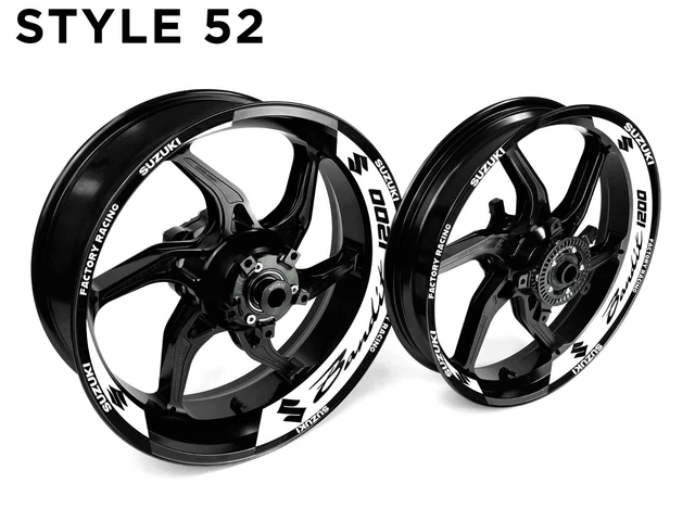 SUZUKI BANDIT 1200 Motorcycle Wheel Rim Wrap Decal Stickers For 17 Inch ...