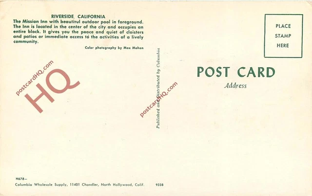 CARTE POSTALE PHOTO - Mission Inn, Riverside, Californie EUR 2,40 ...