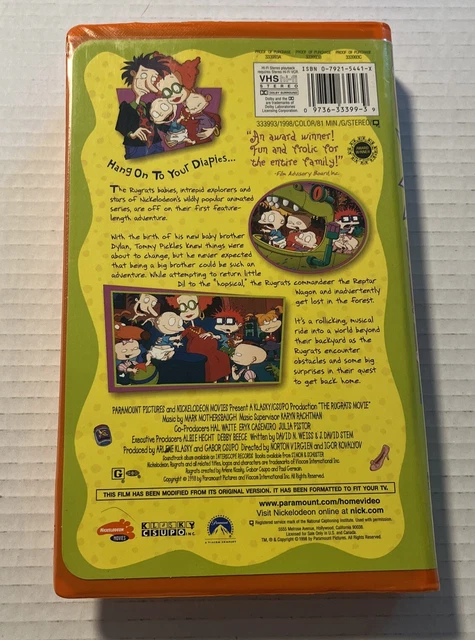 NICKELODEON RUGRATS THE Movie VHS Video Tape Nick Jr Orange VTG ...