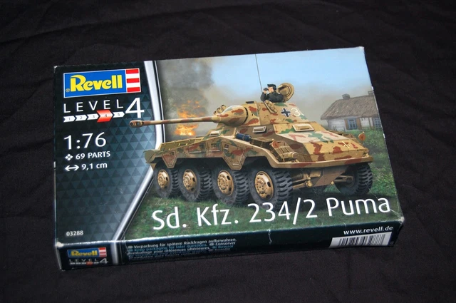 REVELL 1/76 SCALE German WW2 Sd.Kfz.234/2 Puma Armoured Car Model Kit ...