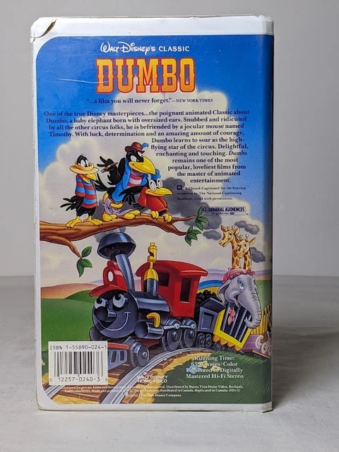 DUMBO (VHS WALT Disney Classic 1985 / The Original Animated Classic ...