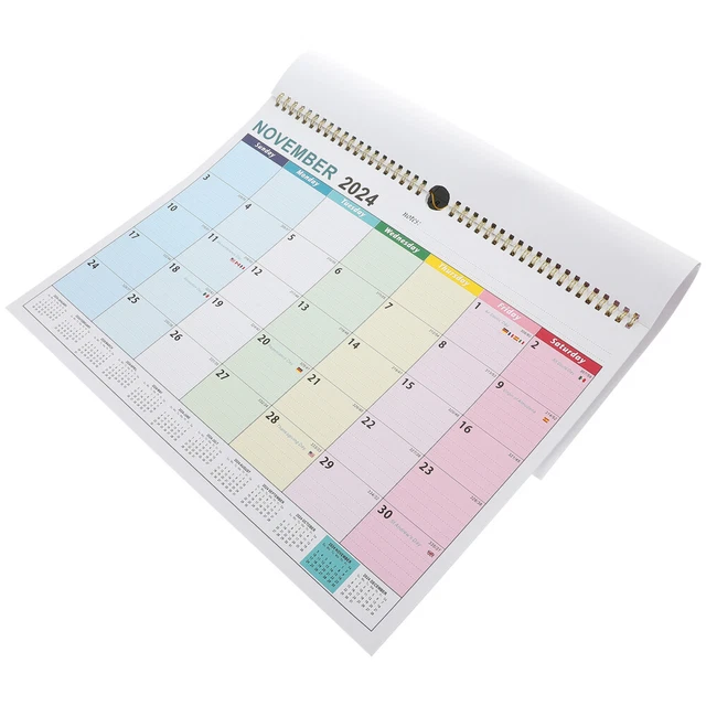 CALENDRIER MENSUEL MURAL De Planification Murale 2024 Sortir Ensemble ...