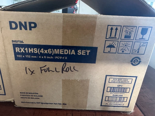 PHOTO BOOTH DNP PAPER - DNP RX1HS (4x6) Media – 1 Roll Only (Non-Perforated) $60.00 - PicClick AU