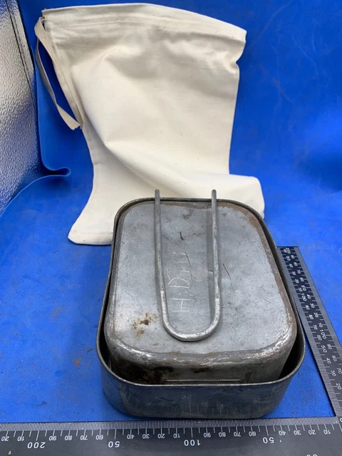 ORIGINAL BRITISH ARMY WW2 Soldiers Mess Tin Set - Complete with Bag £25 ...