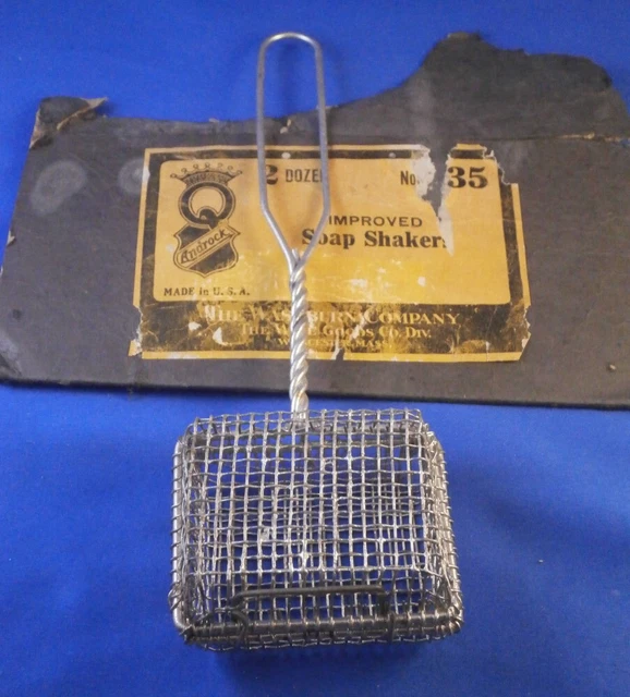VINTAGE 20THC WIRE Mesh Basket Soap Saver Washburn Company Shaker USA ...