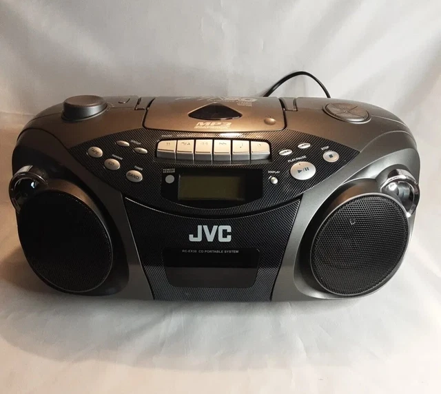 JVC RC-EX30 RADIO Cassette Player CD Portable System Boombox MP3-Tested ...