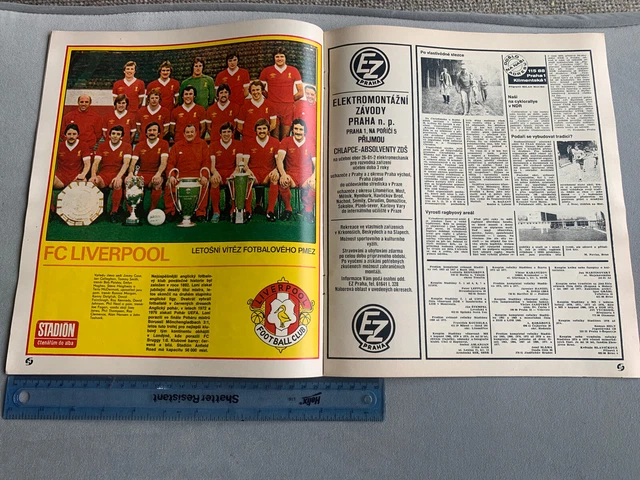 ORIGINAL LARGE LIVERPOOL Team Poster 1977/78 Complete Stadion Football ...