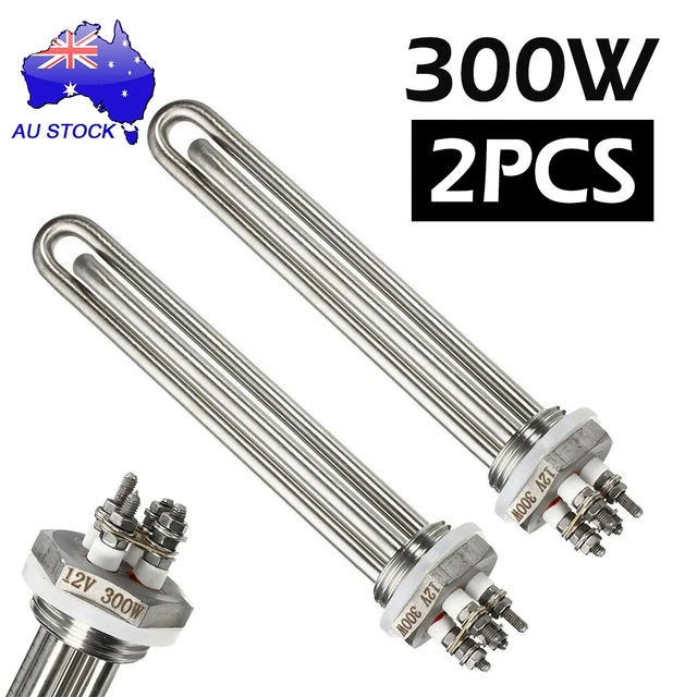 1/2X 300W 12V Suspension Immersion Water Submersible Heater Tube ...